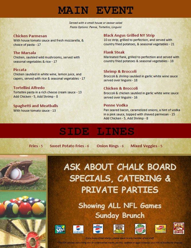 Menu at Bar Down Grille, Norwalk, 300 Wilson Ave The Sono Ice House