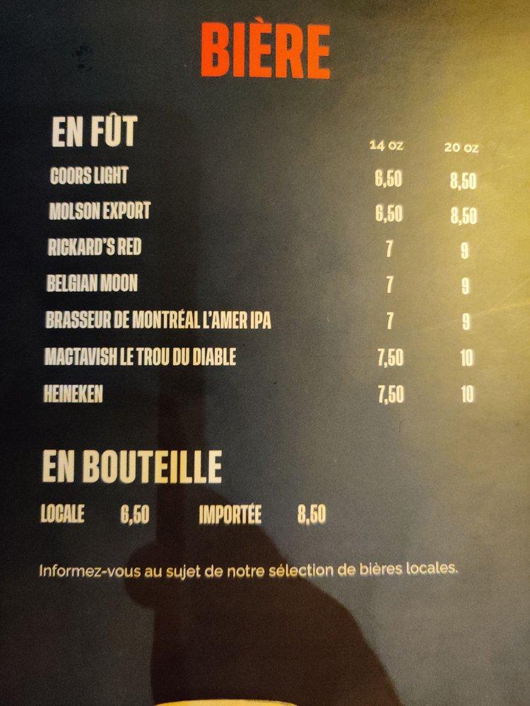 Menu at Bâton Rouge Grillhouse & Bar, Laval, Boul. le Carrefour