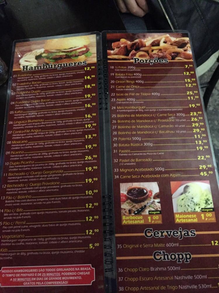 Menu em Hamburgueria Água Verde restaurante, Curitiba
