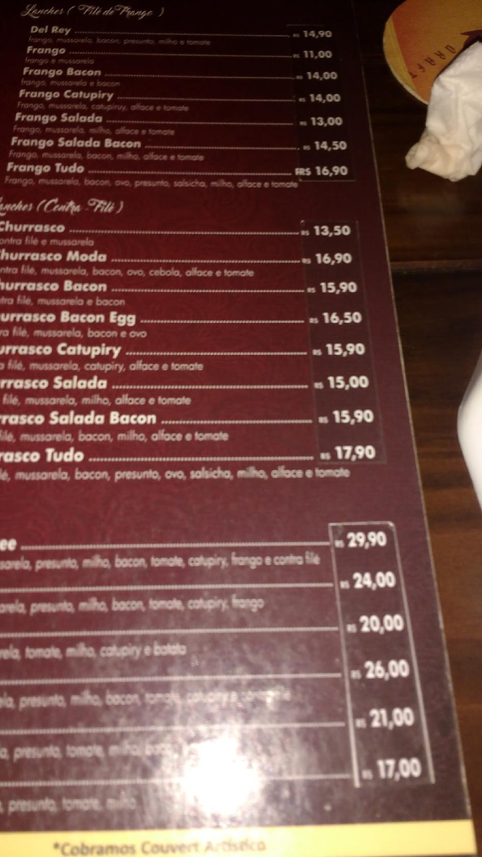Menu em Bond Boca Hamburgueria restaurante, Uberaba