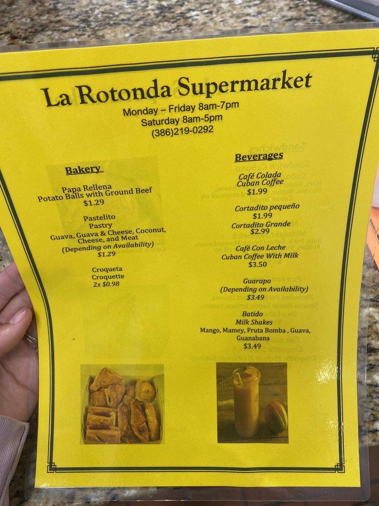 Menu at La Rotonda Supermarket, Live Oak