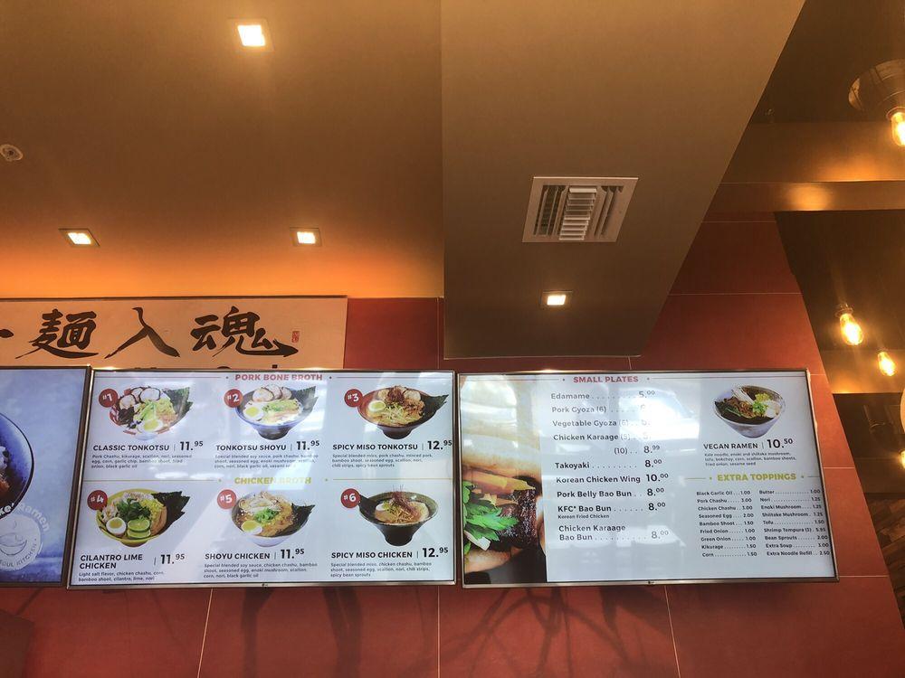 Menu at Poke Ramen Asian Soul Kitchen restaurant, Davie