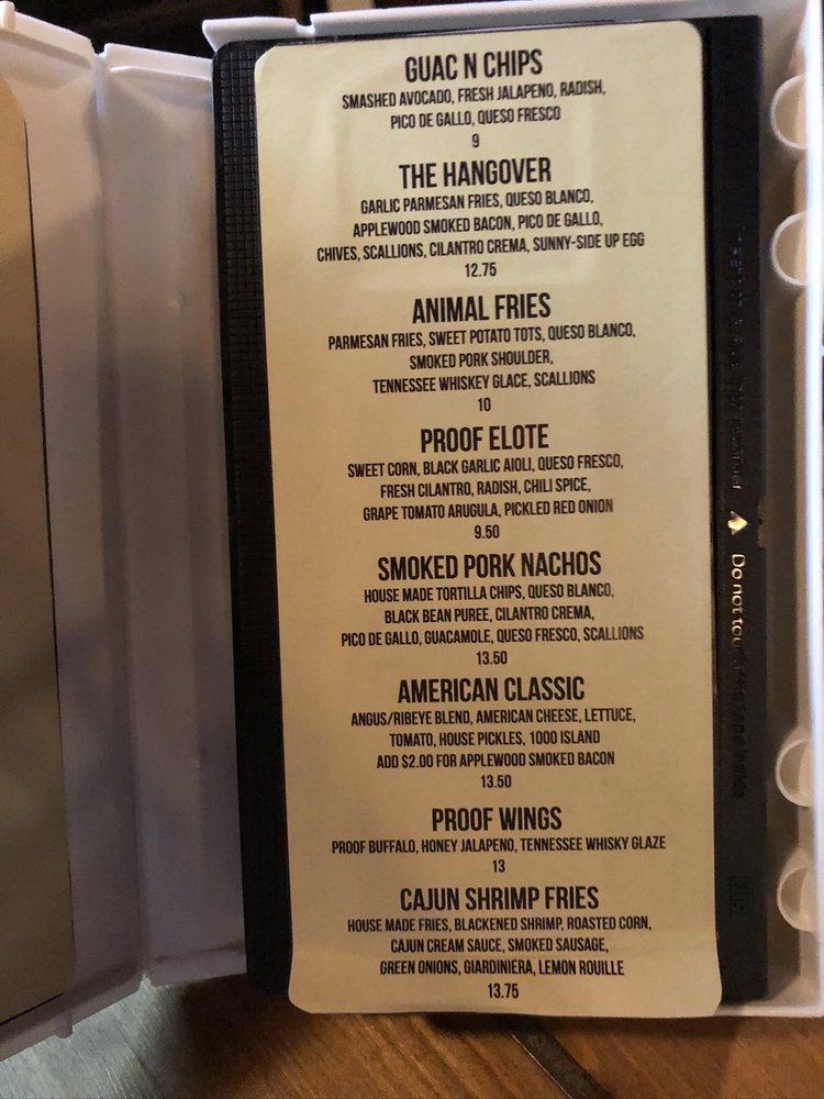 Menu at The Juice Box pub & bar, Pasco