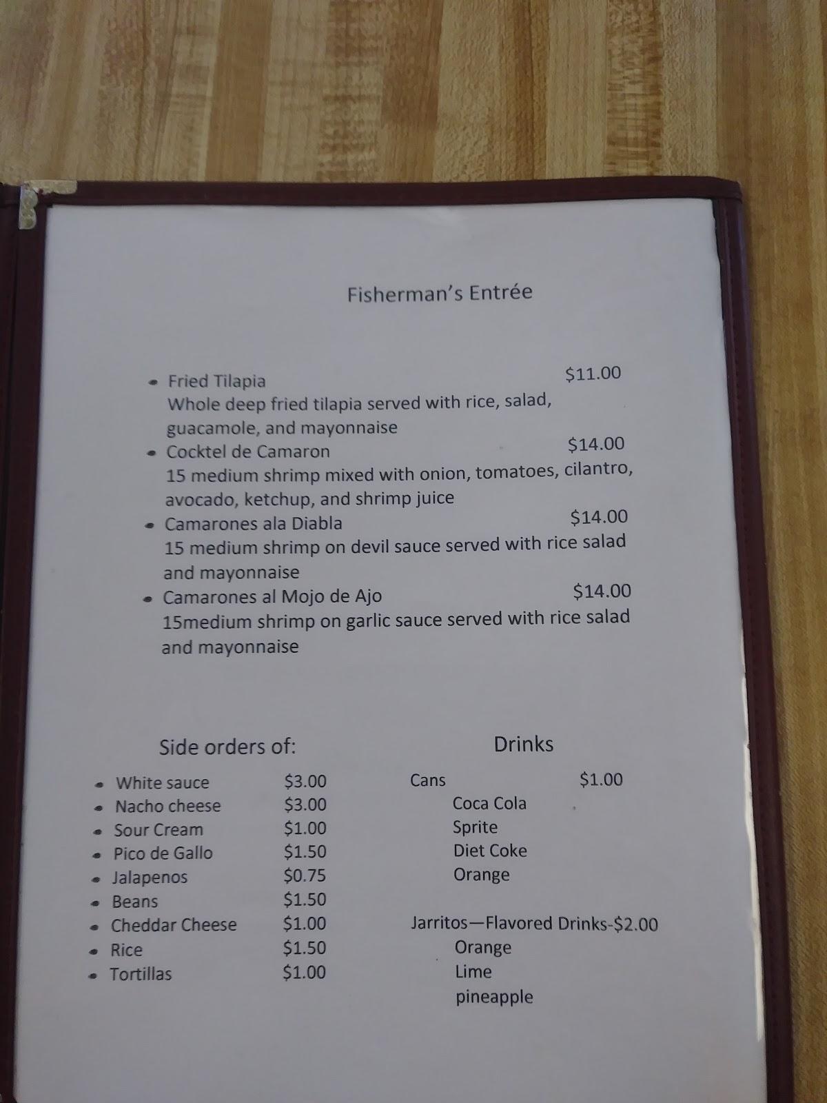 Menu at RIGOS TACOS restaurant, Watseka