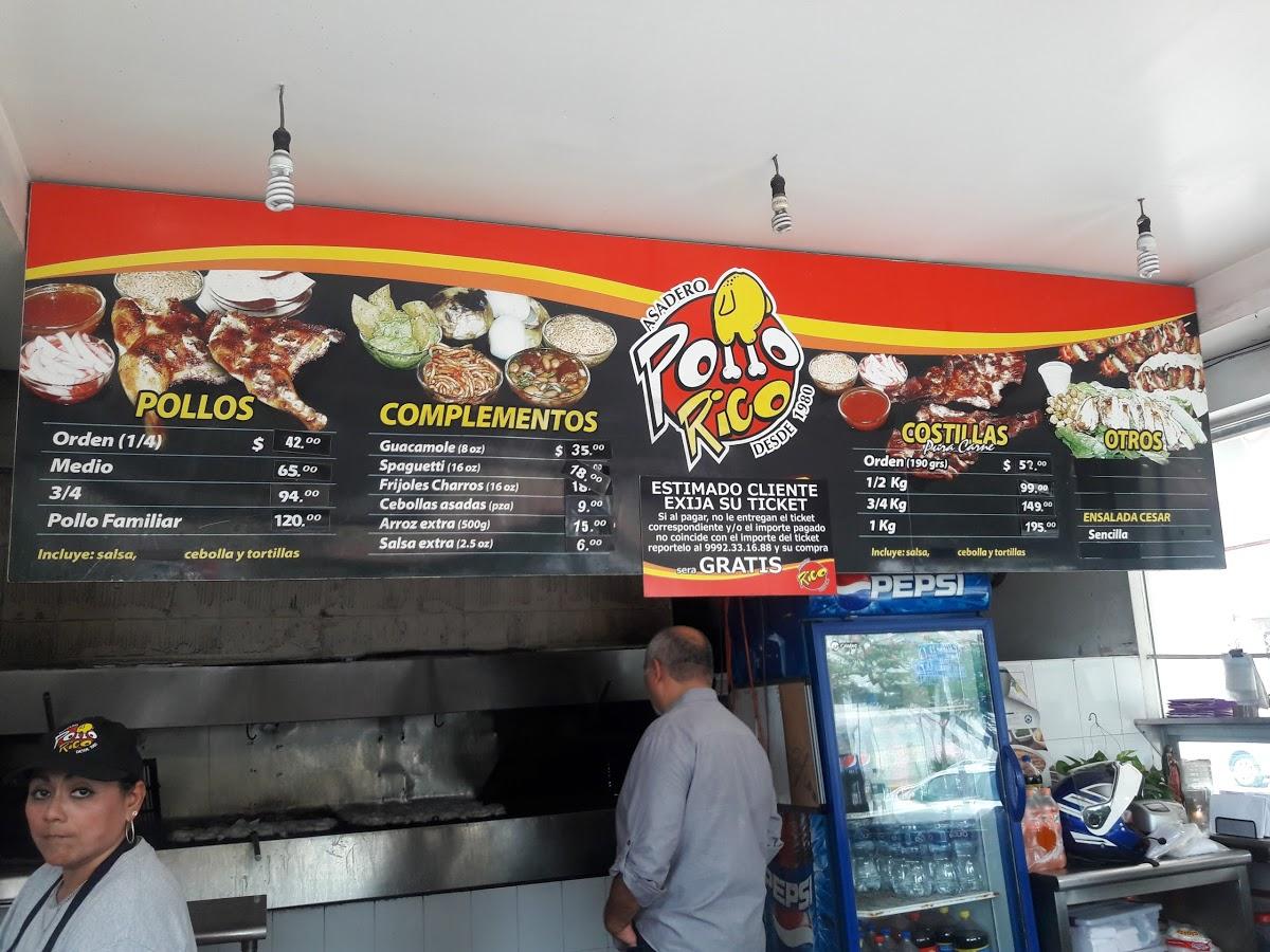 Menu at ASADERO Pollo Rico restaurant, Merida, Prol. Paseo Montejo S/N