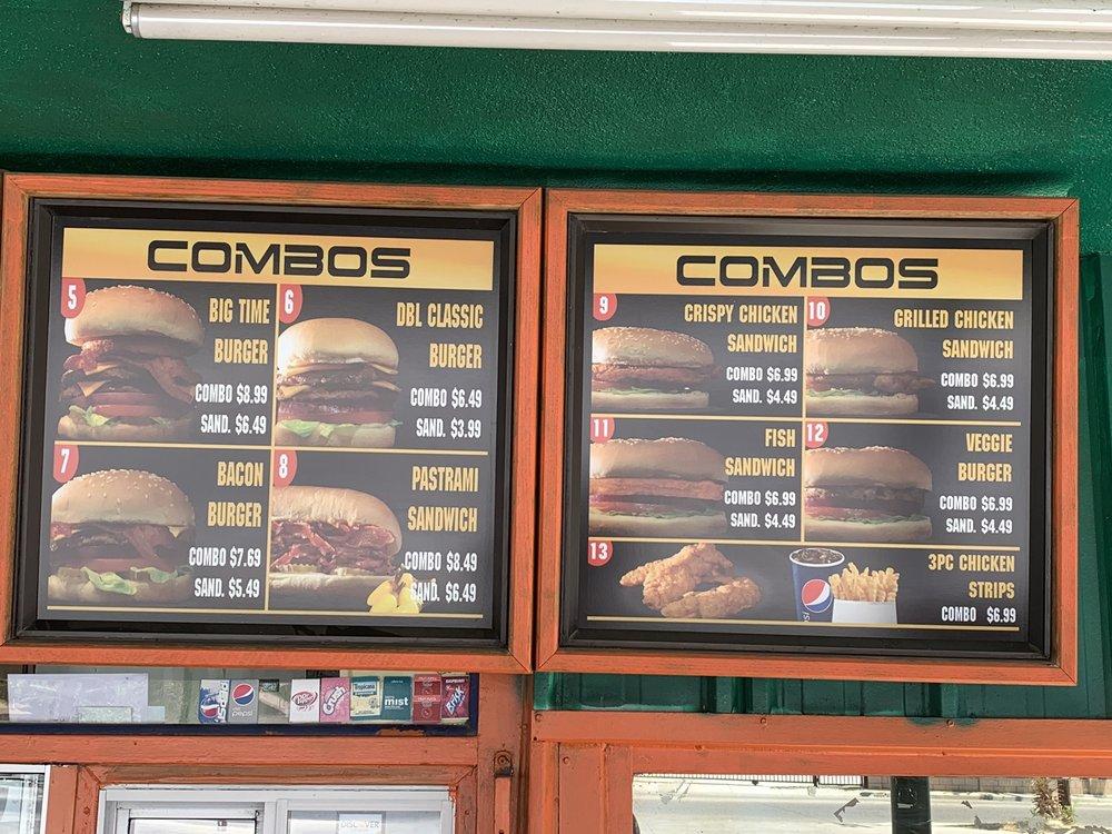 Menu at Burger Time restaurant, Arvin
