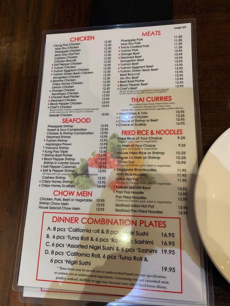 Menu at Little Holly's Asia Cafe, Littleton