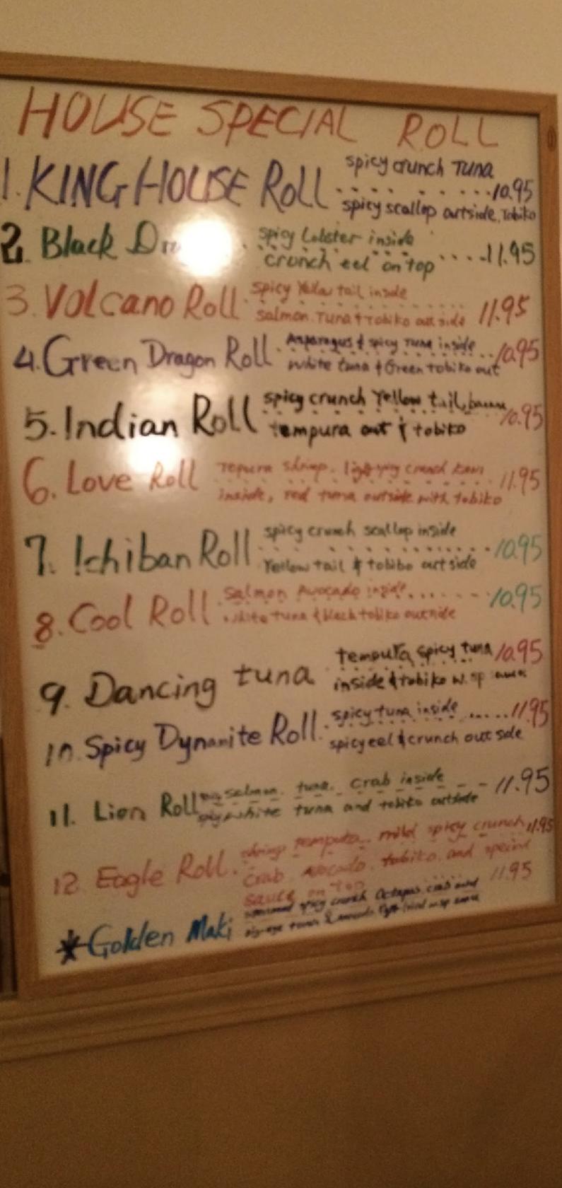 Menu at Toro Sushi restaurant, Cheshire