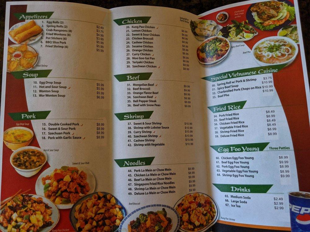 Menu at China Express restaurant, Las Cruces
