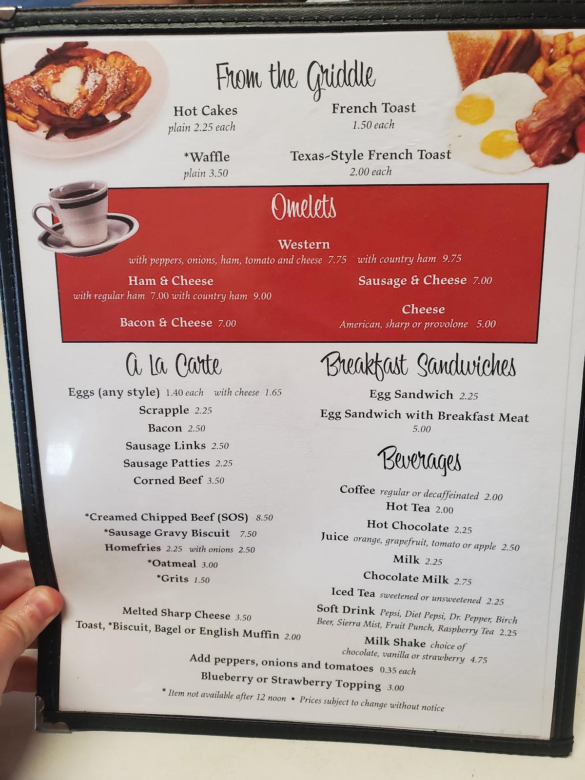 Menu at Exmore Diner restaurant, Exmore, Main St