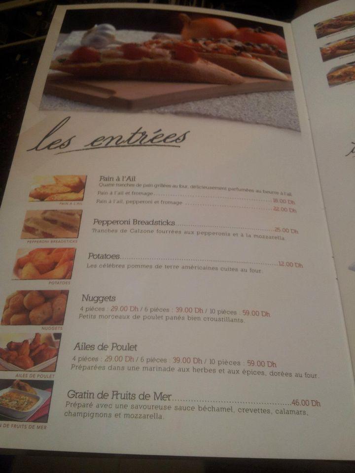 Menu at Pizza Hut Fes pizzeria, Fes