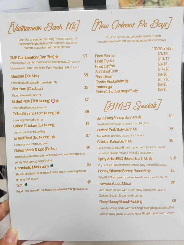 Menu at Banh Mi Boys restaurant, Metairie, Airline Dr Suite B