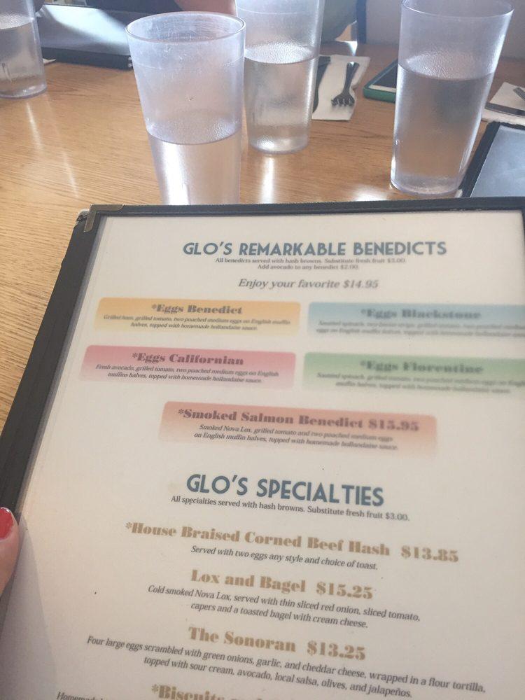 Menu at Glo's desserts, Seattle