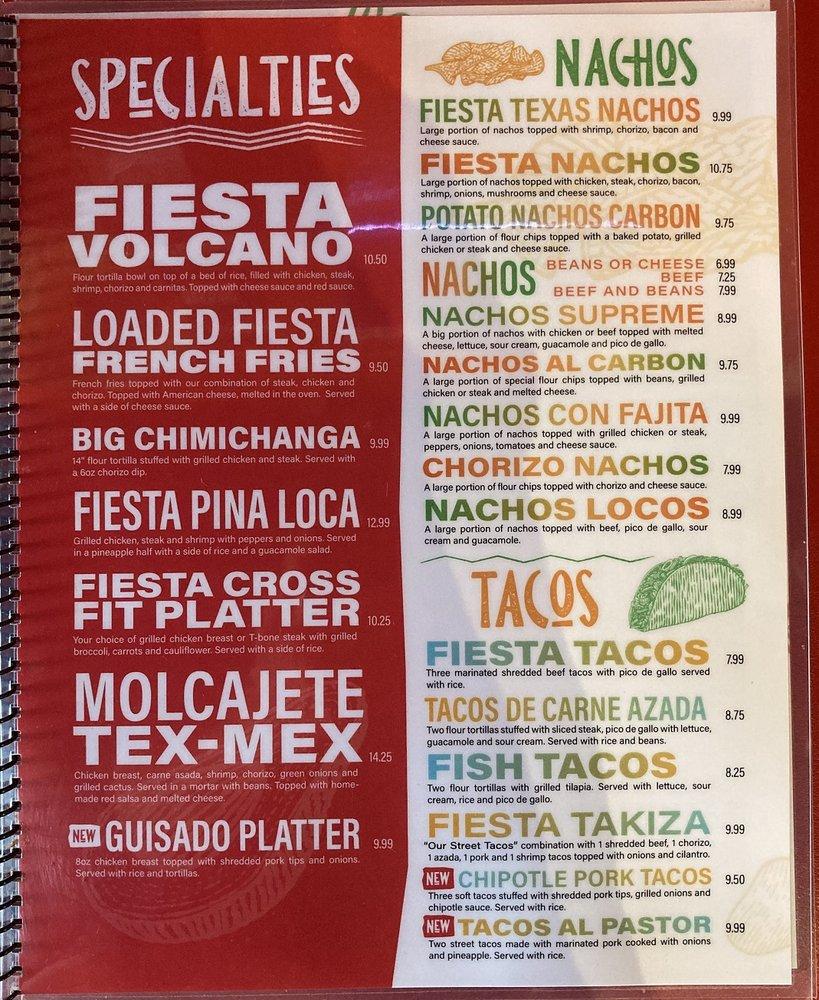 Menu at La Fiesta Bar & Grill tex-mex, Tullahoma