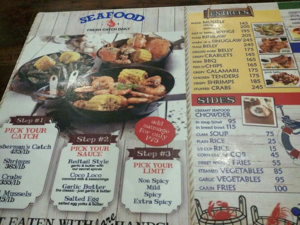 Menu at Redtail Shrimps & More restaurant, Cagayan de Oro, FMM4+69R