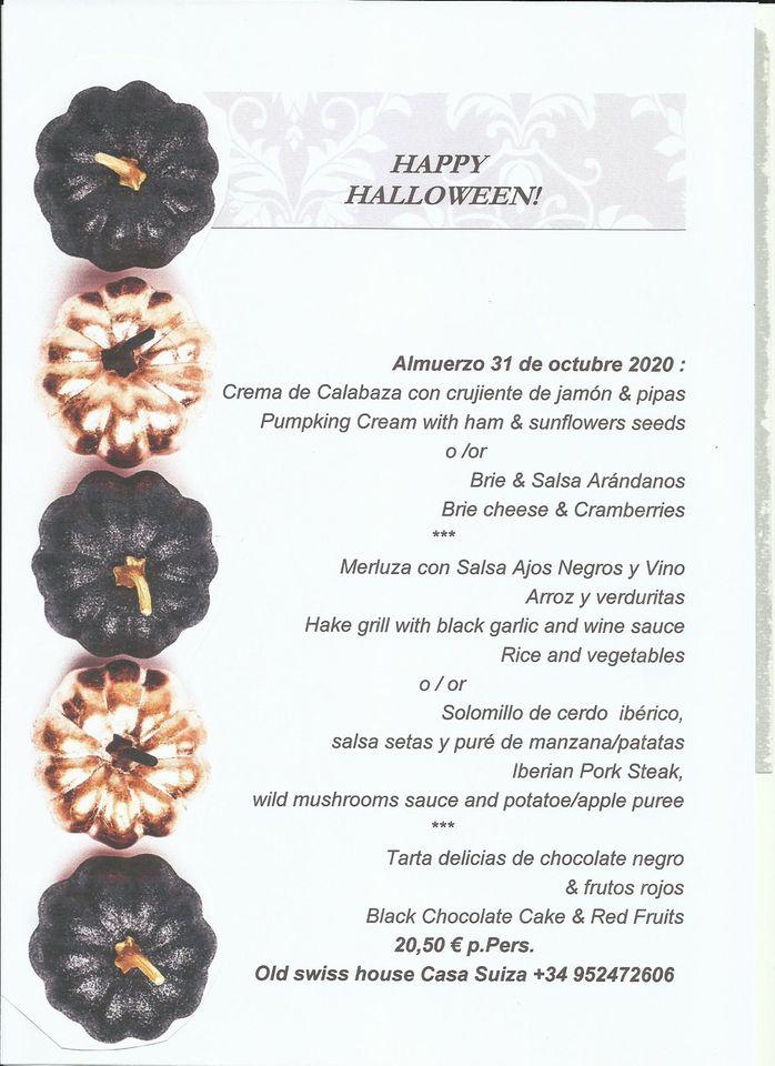 Menu at Restaurante Old Swiss House, Fuengirola