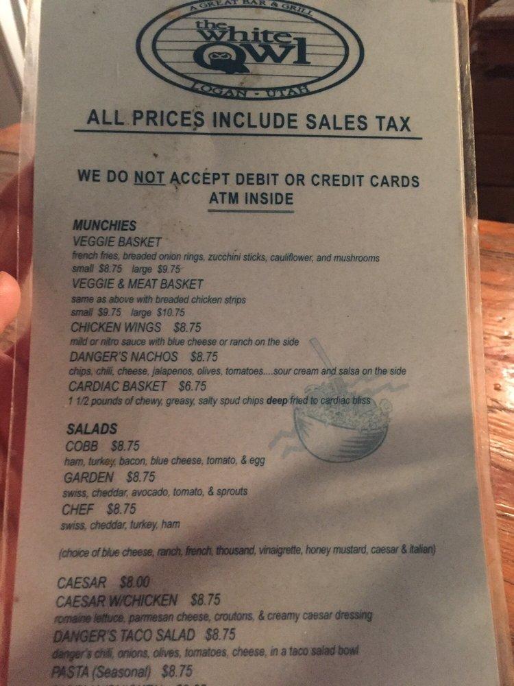 Menu at The White Owl pub & bar, Logan