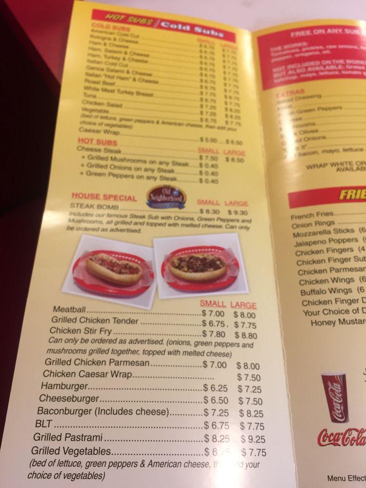 Menu at Christopher's Subs & Pizza pizzeria, Nashua