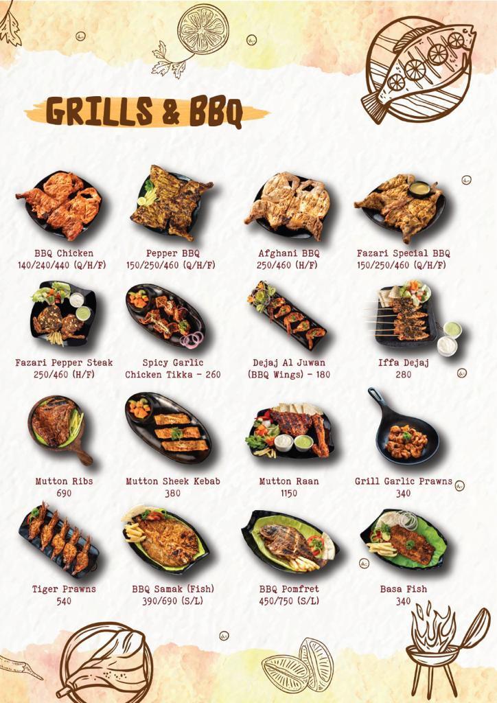 Menu at FAZARI RESTAURANT PALLAVARAM, Chennai