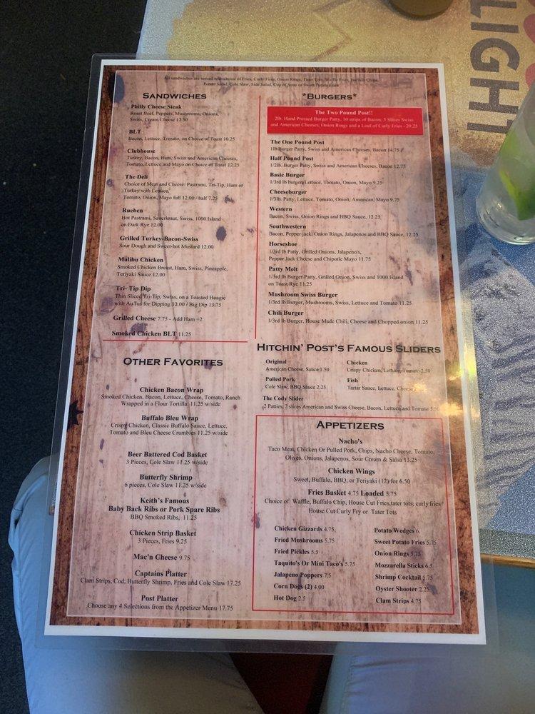 Menu at Hitchin' Post pub & bar, Salem