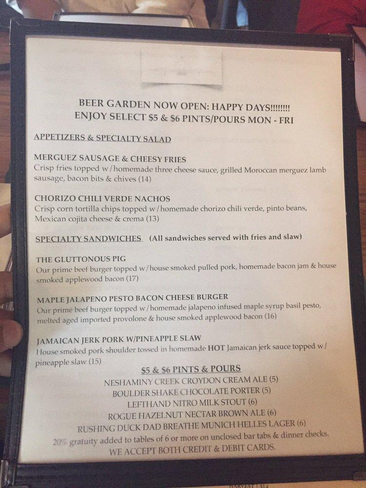 Carta del restaurante Bridge View Tavern, Sleepy Hollow