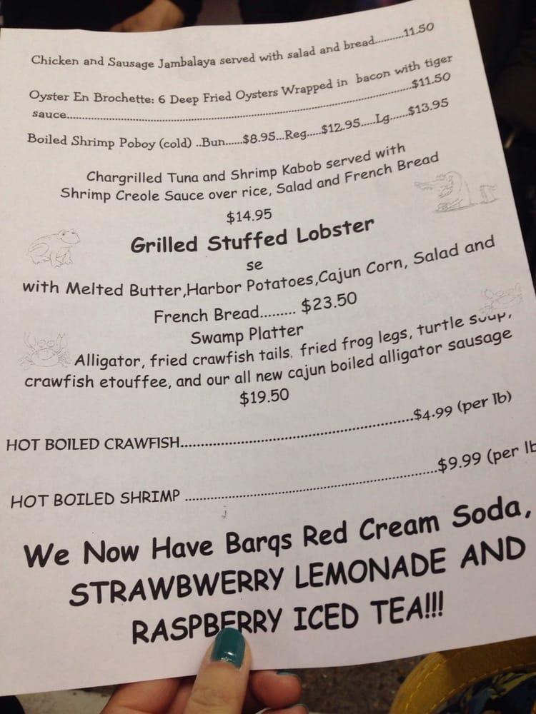 Menu at Harbor Seafood & Oyster Bar, Kenner