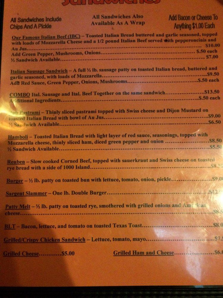 Menu at Lake Dale Ale pub & bar, Lowell