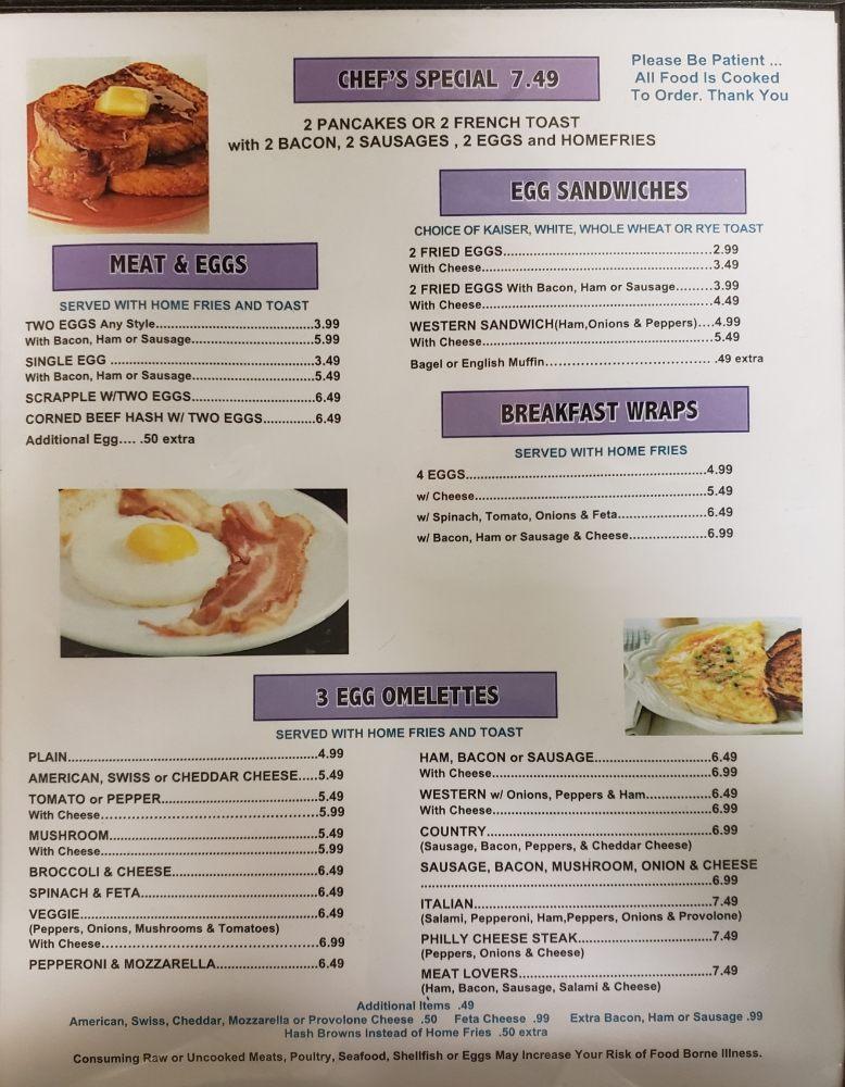 Menu at Mary's Purple Rose Cafe & Diner, Freeland