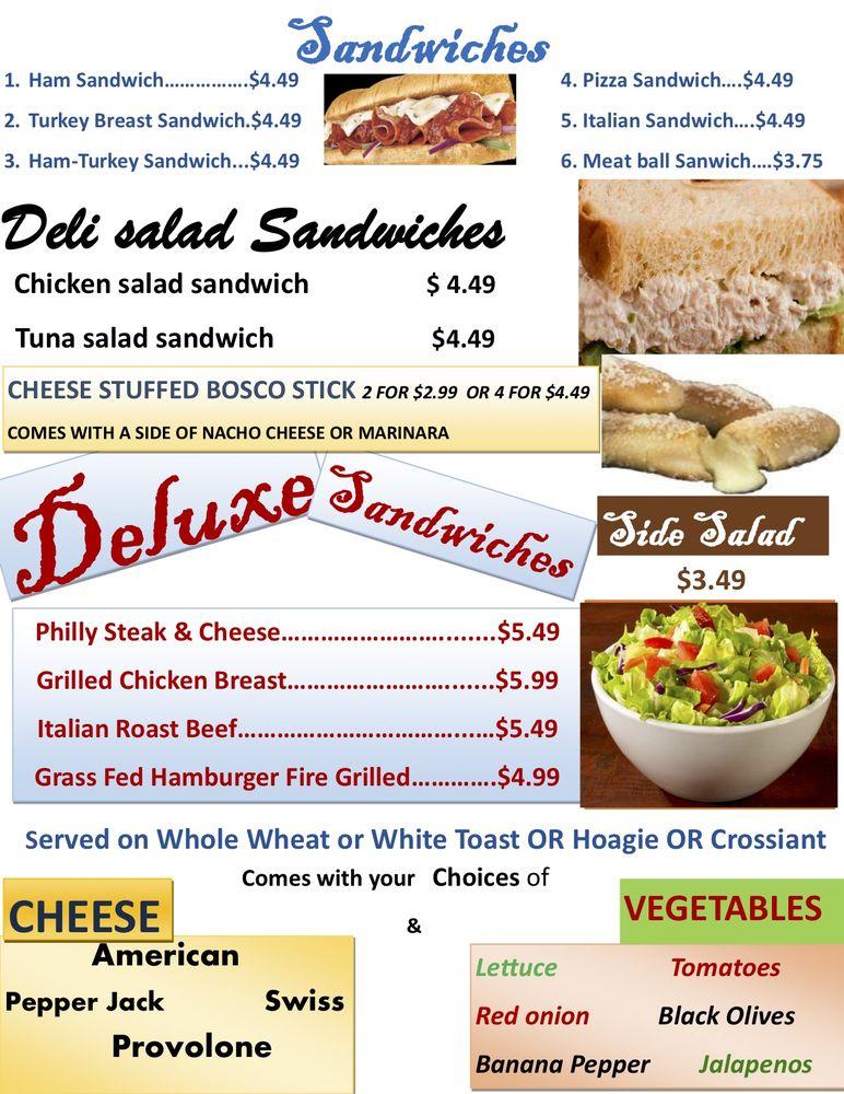 Menu at Palm Deli restaurant, Zionsville