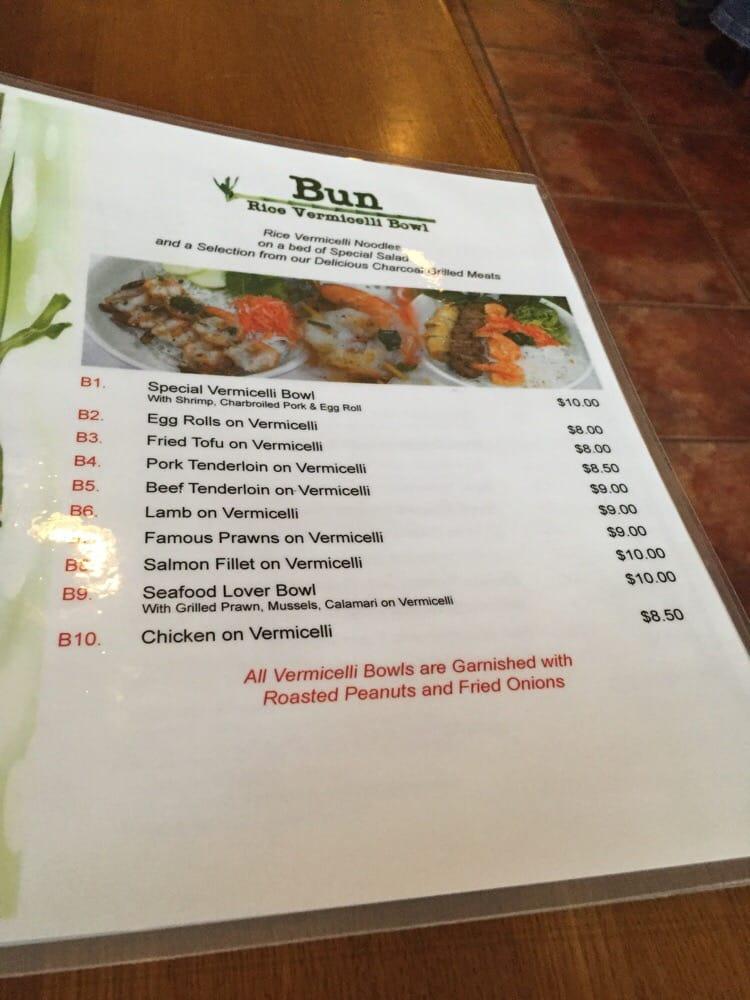 Menu at Pho & Com Asian Grill restaurant, Roswell