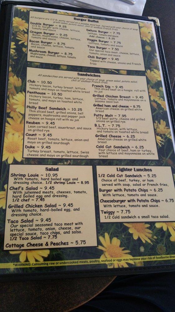 Menu at Roger's Restaurant, Albany