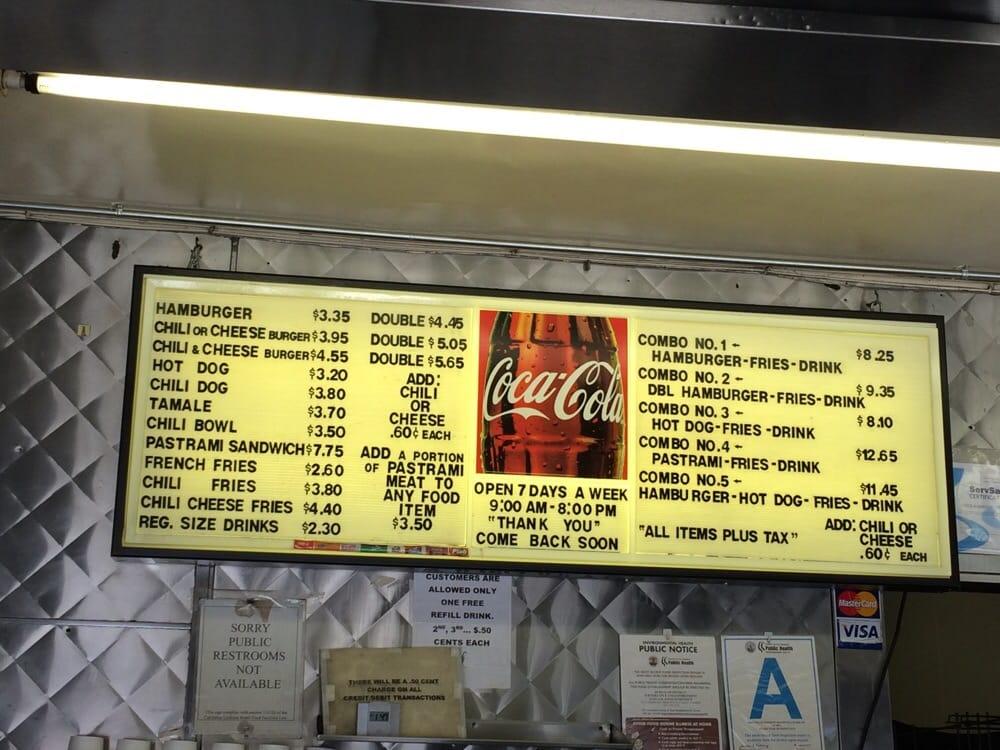 Menu at Chronis Famous Sandwich Shop restaurant, Los Angeles