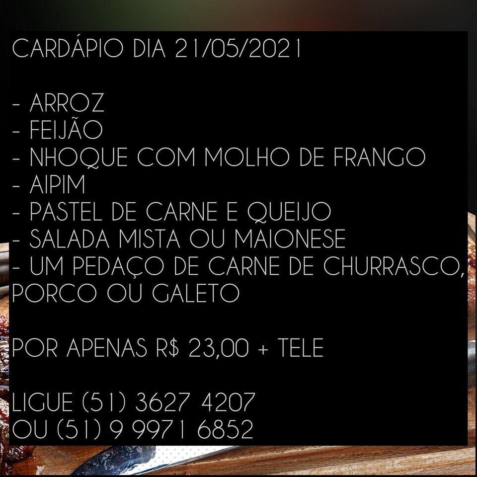 Menu em Churrascaria Almar, Imbé, Avenida Rio Grande