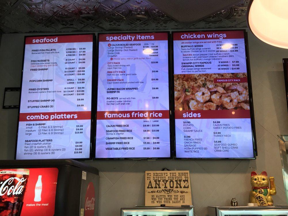 Menu at Swamp City restaurant, Houston, 300 W Little York Rd