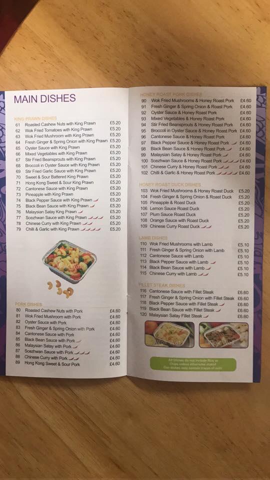 Menu at Wok Wok fast food, Newton-le-Willows