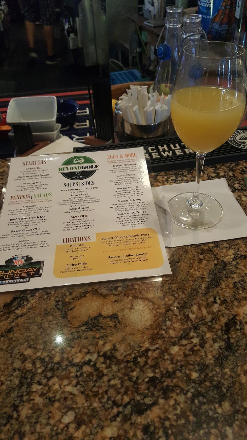 Menu at Beyond Golf - Bar + Kitchen, La Vista