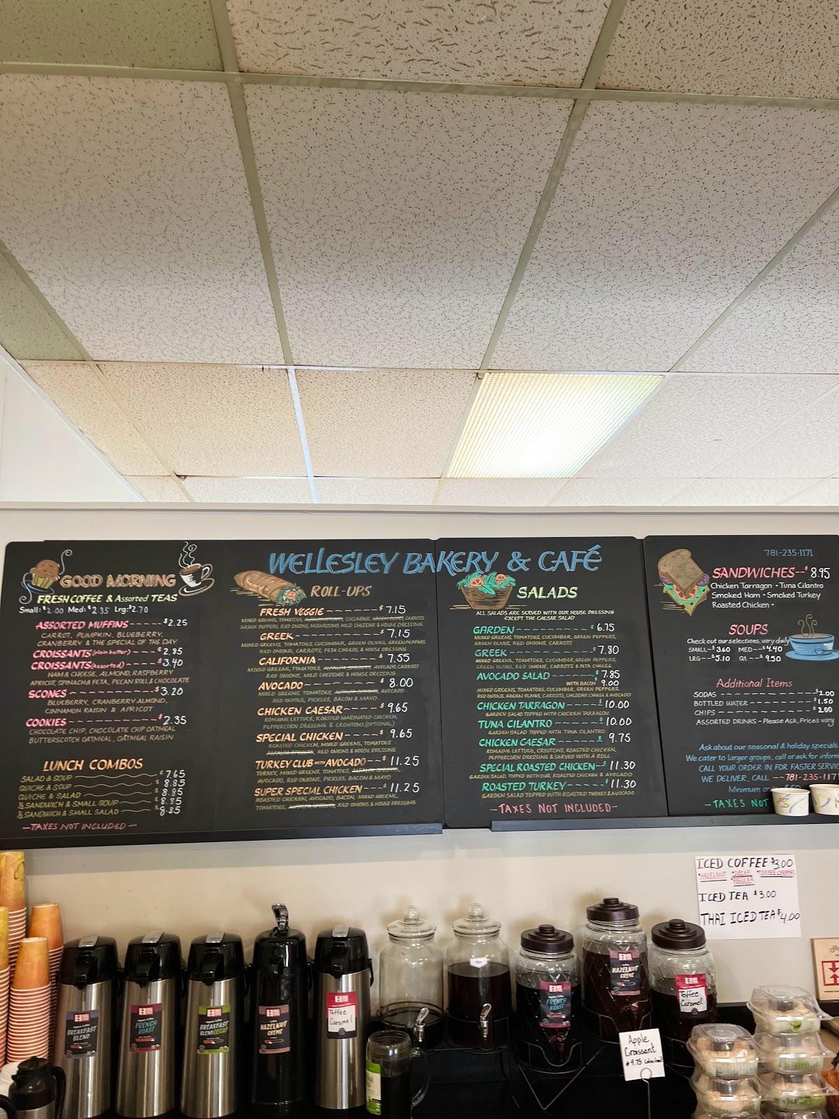 Menu at Wellesley Bakery, Wellesley