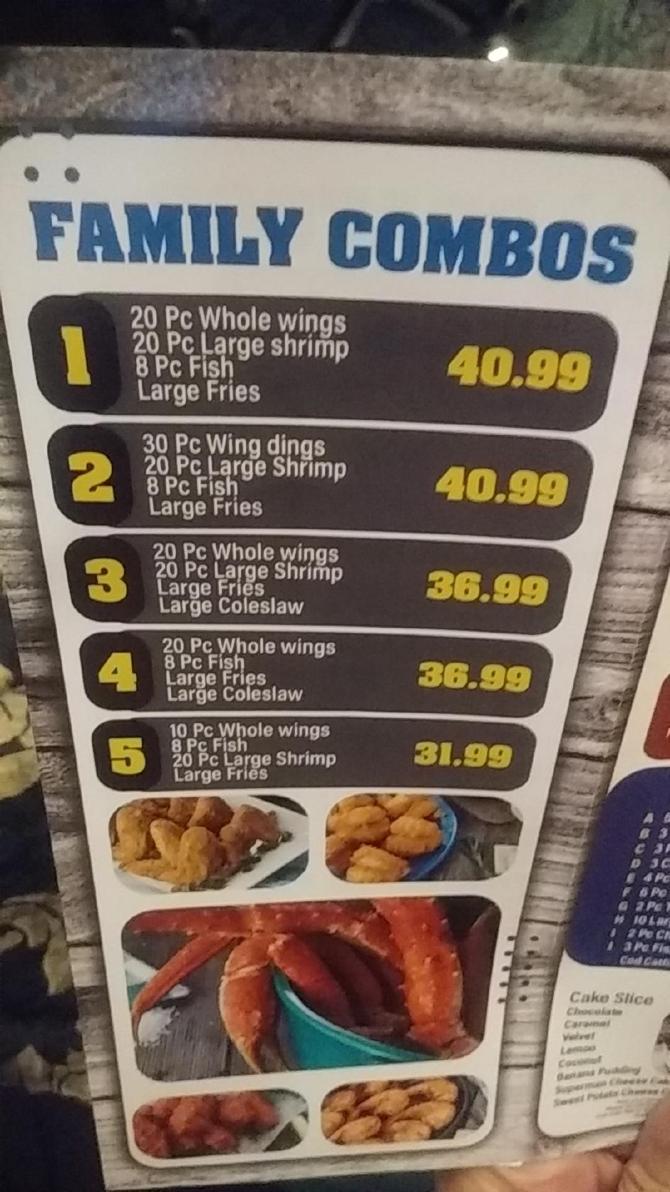 Carta del restaurante Alaska Fresh Fish and Chicken, Pontiac
