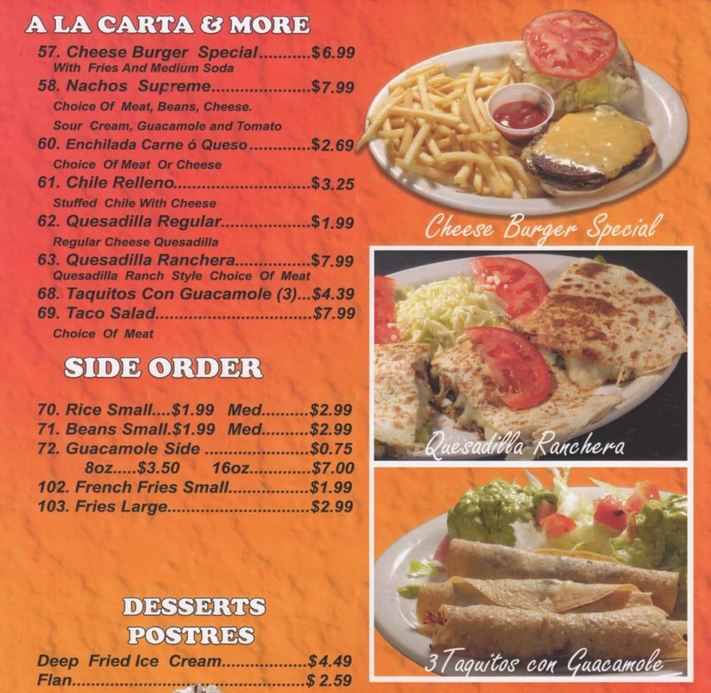 Menu at Chevo's Mexican Restaurant Inc, Apple Valley