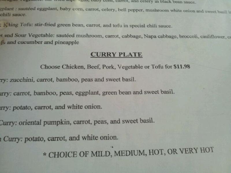 Menu at Thai Pot Thai Cuisine restaurant, Sebastopol