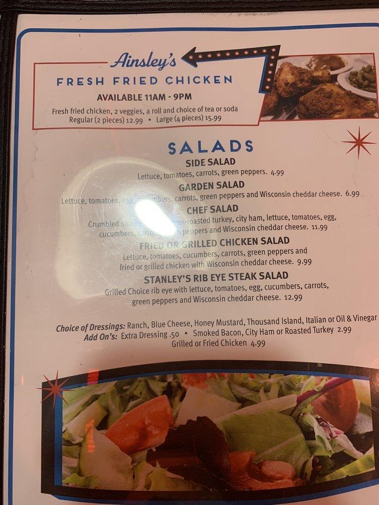 Menu at The Shiny Diner restaurant, Cary
