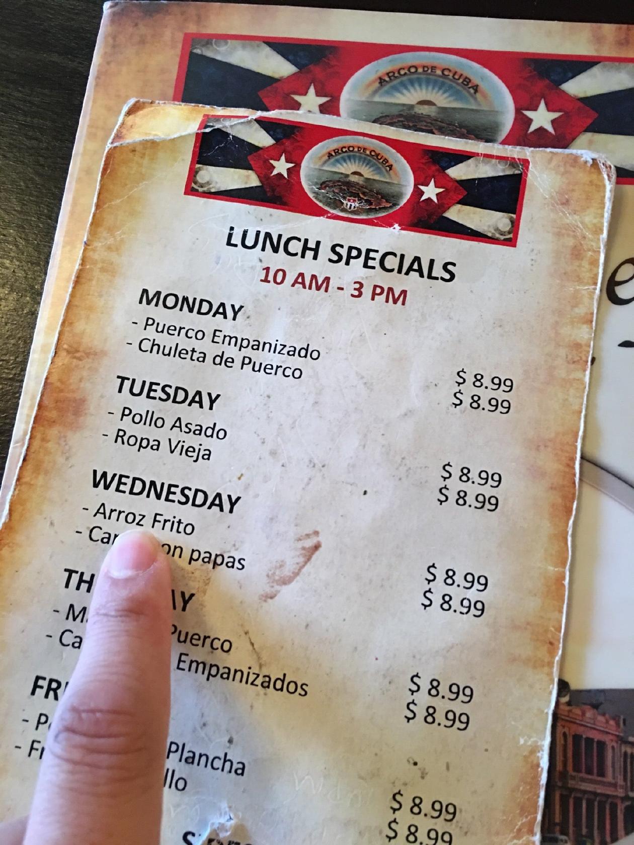 Menu at Habana Vieja Cuban Cuisine And Cafe, Torrance, W Carson St