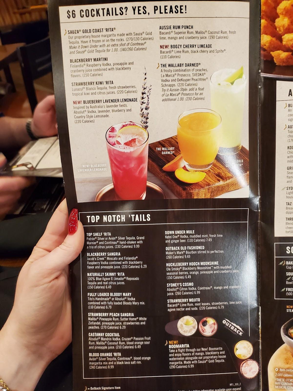 Menu at Outback Steakhouse, Pasadena, East Sam Houston Pkwy S