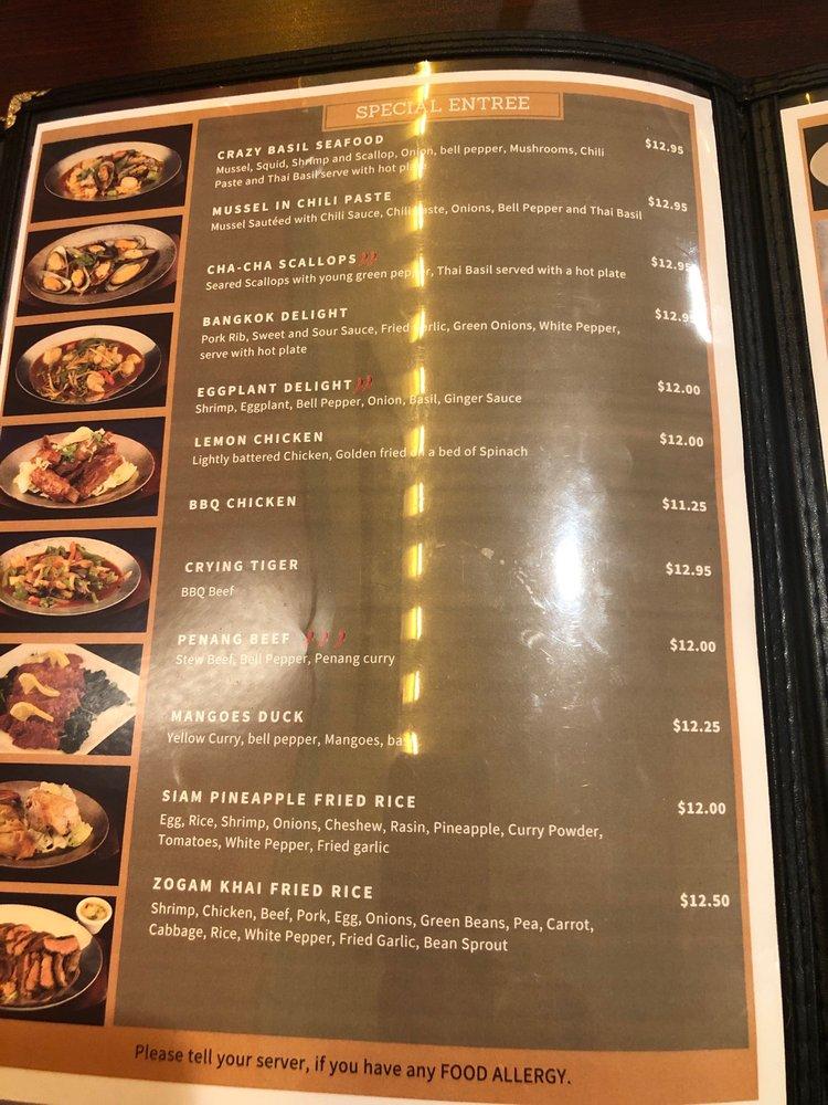 Menu at Zogam Khai restaurant, Bowling Green, 111 Old Morgantown Rd #200