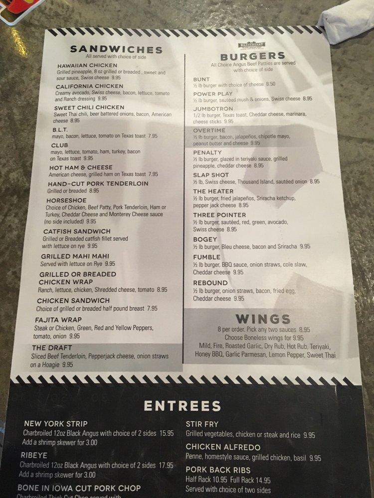 Menu at The Draft Sports Bar And Grill, Decatur