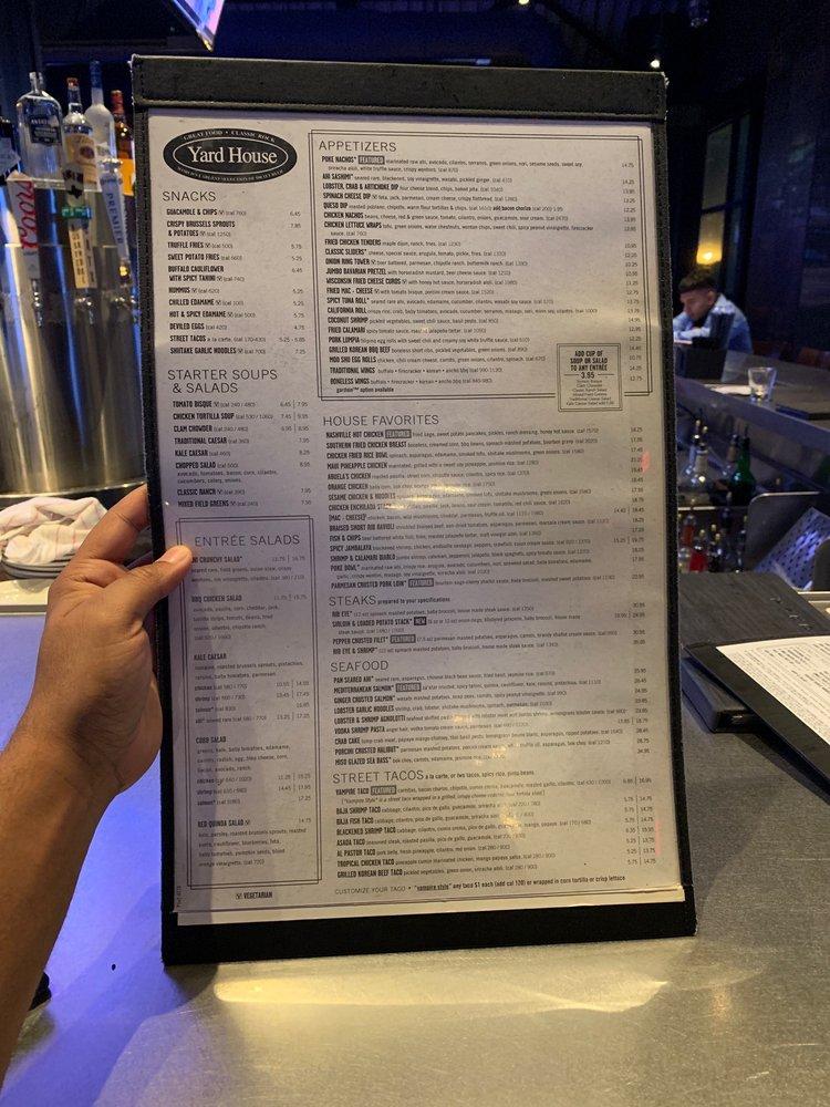 Menu at Yard House pub & bar, San Antonio, 849 E Commerce St #409