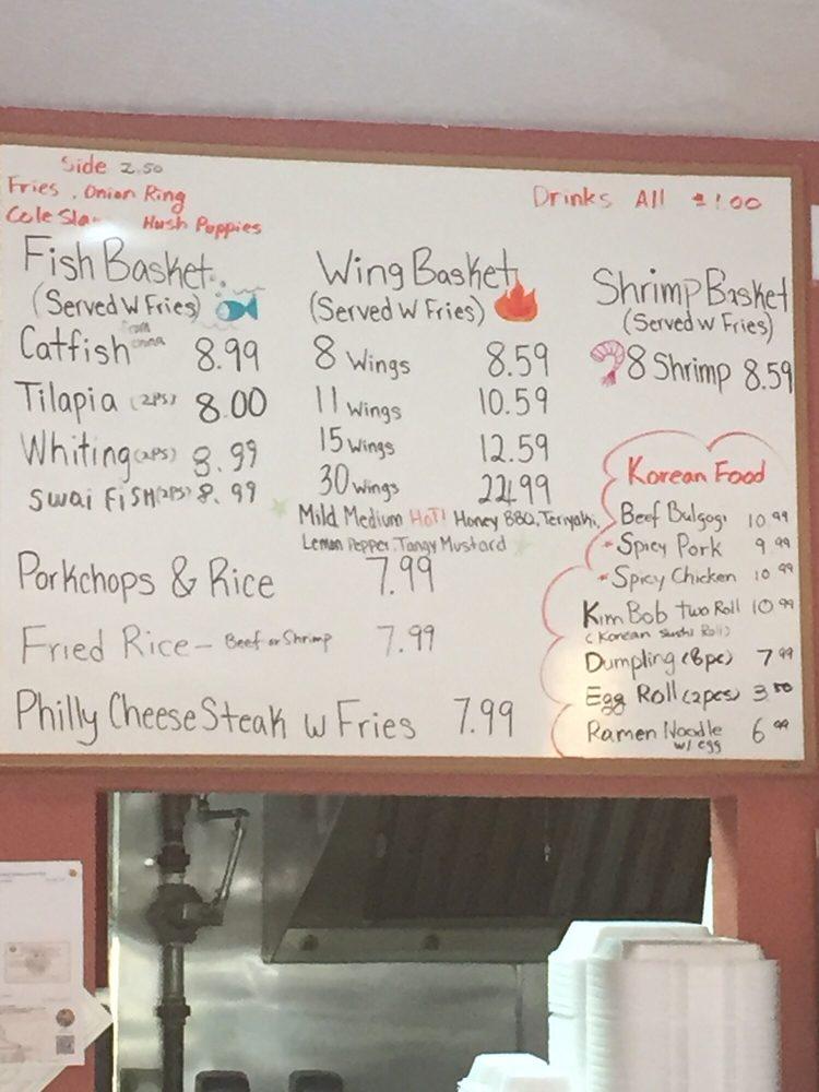 Menu at Best Fish and Chicken Wings restaurant, Sanford