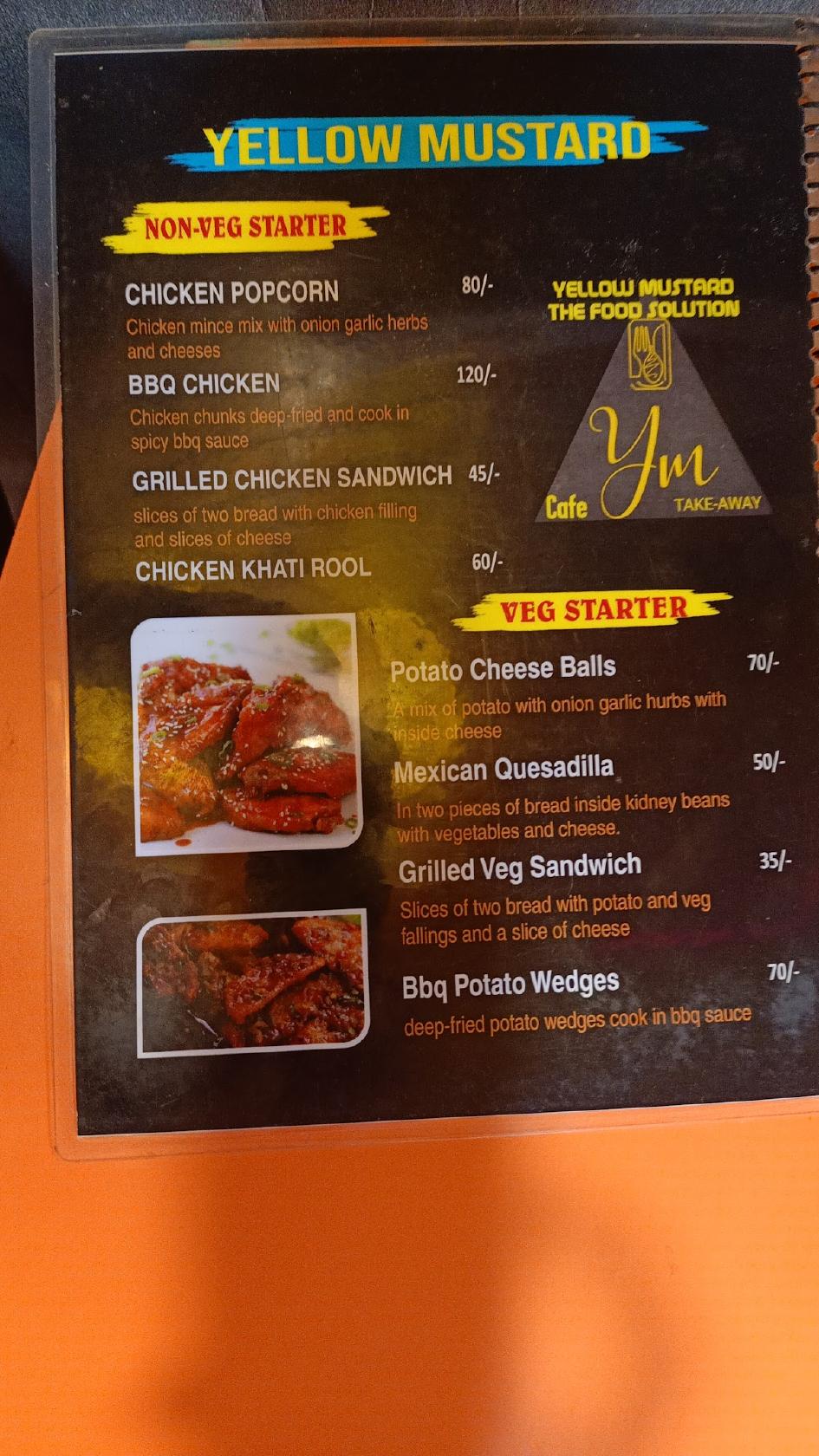 Menu at Yellow Mustard, Malda, Manaskamana Rd
