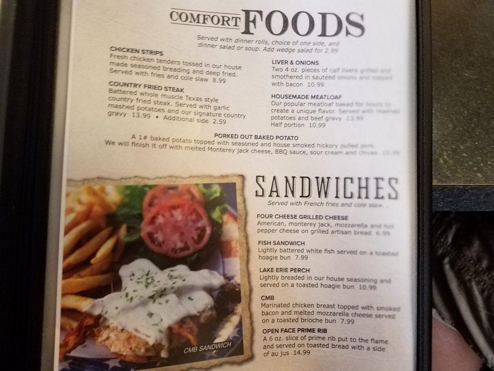 Menu at The Whitehouse Inn steakhouse, Whitehouse