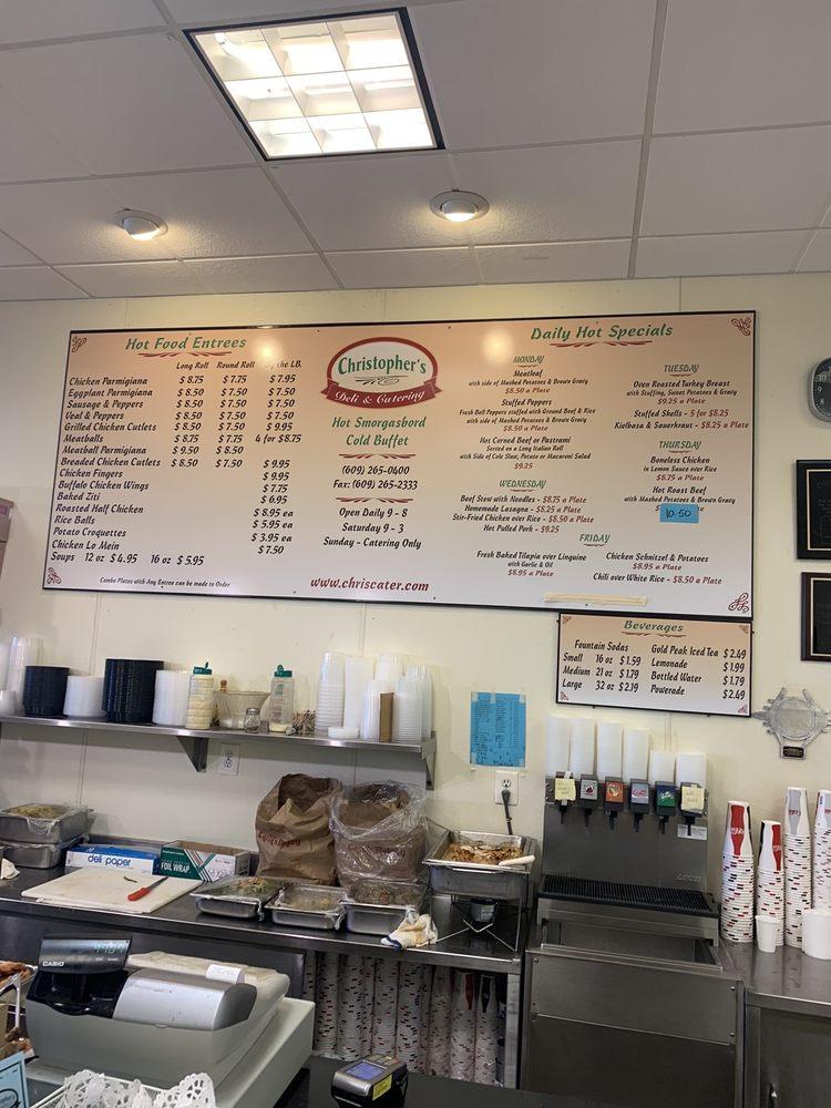 Carta del restaurante Christopher's Deli & Caterers, Municipio del ...
